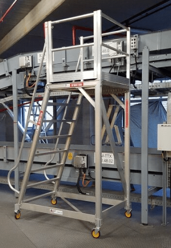 Stair Work Platforms | On Wheels and Hand-Carried