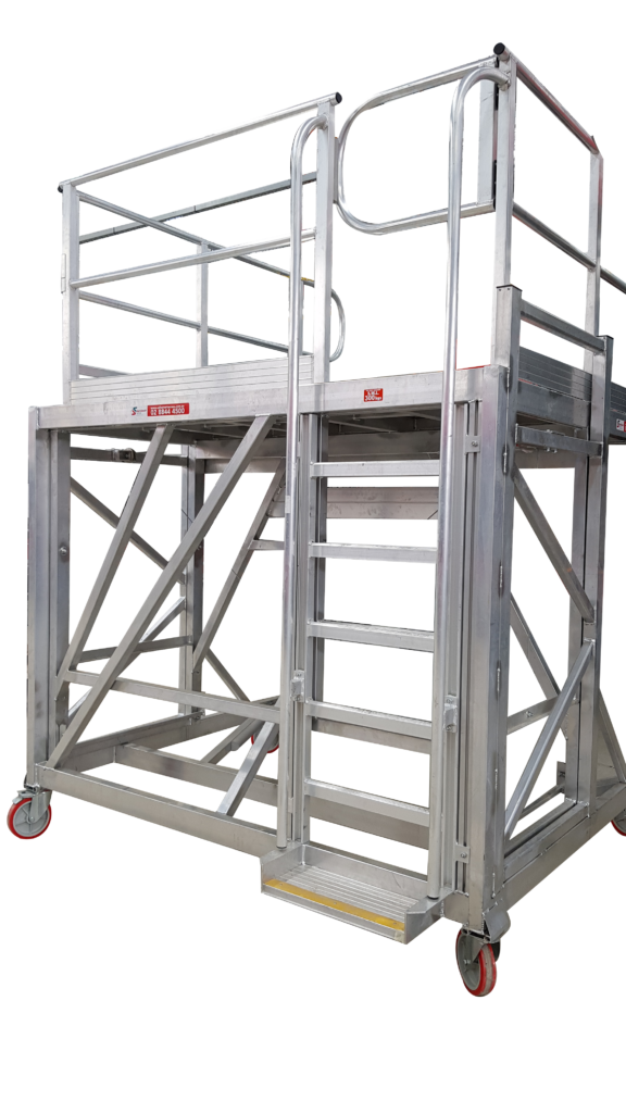 Front of Light Rail Vehicle Stand for Efficient Maintenance Work