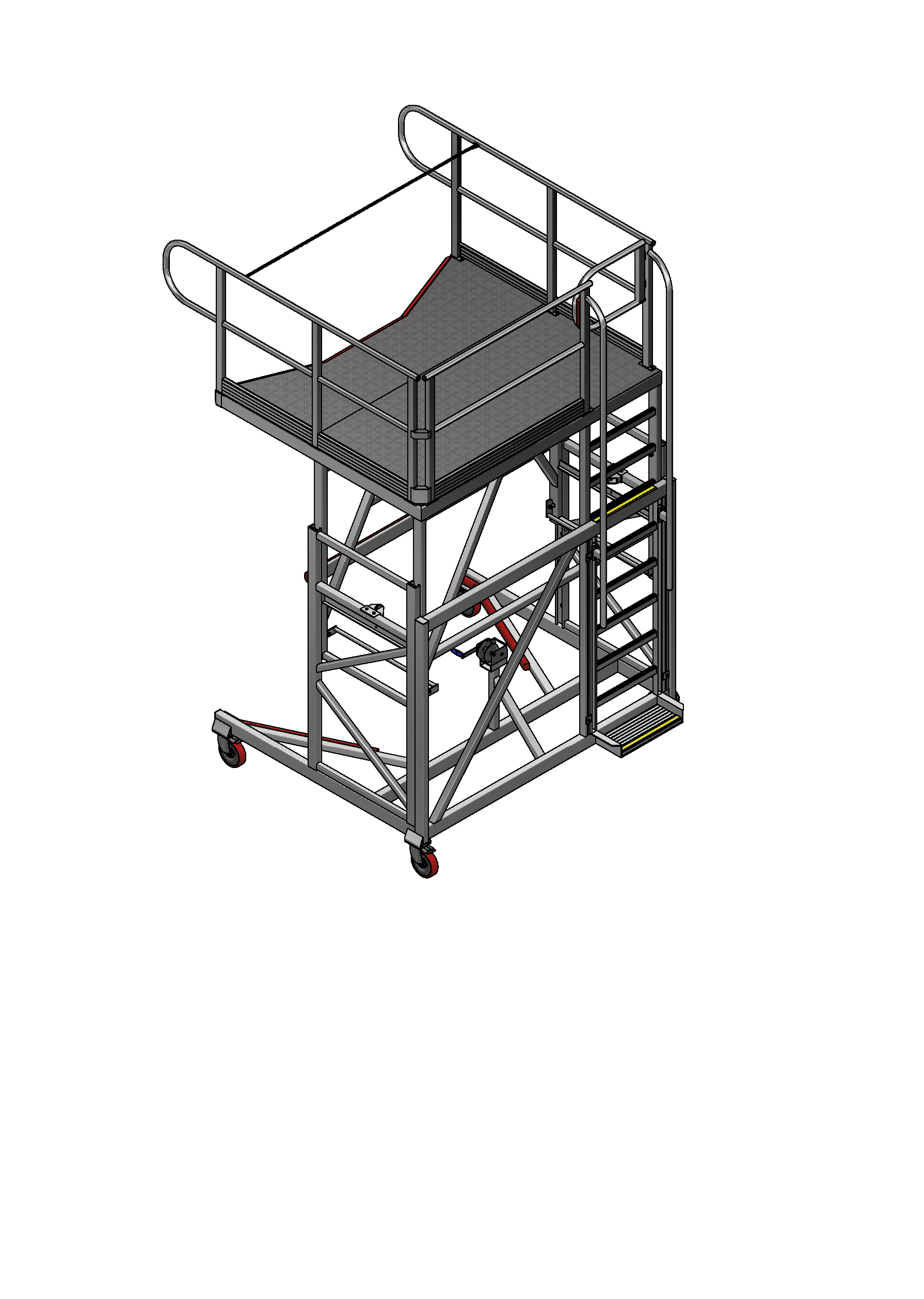 Front of Light Rail Vehicle Stand for Efficient Maintenance Work